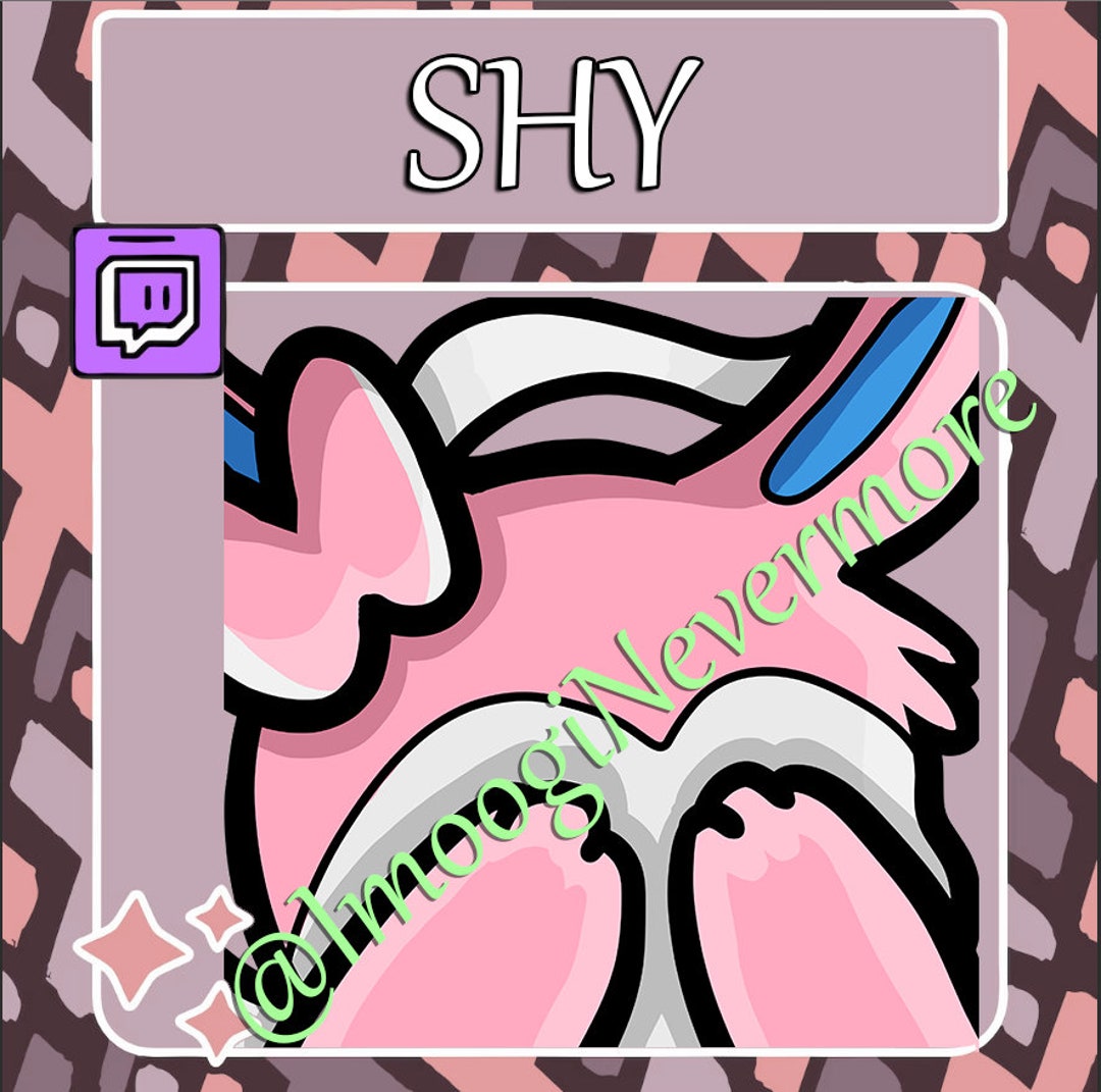 Sylveon Shy Pokemon Emote [twitch | Youtube | KICK | Discord] Instant ...
