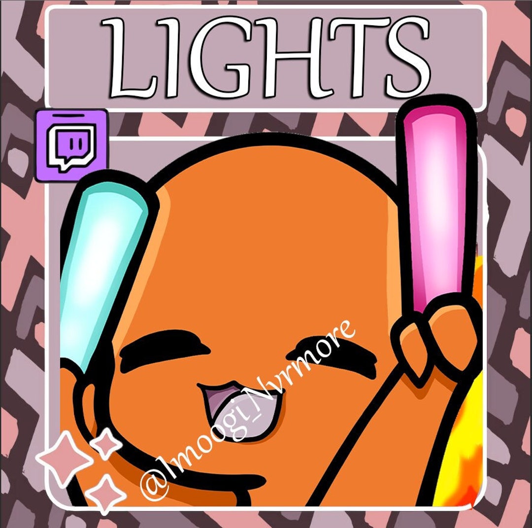 Twitch Youtube KICK Discord Emote Lights Charmander Instant Download ...