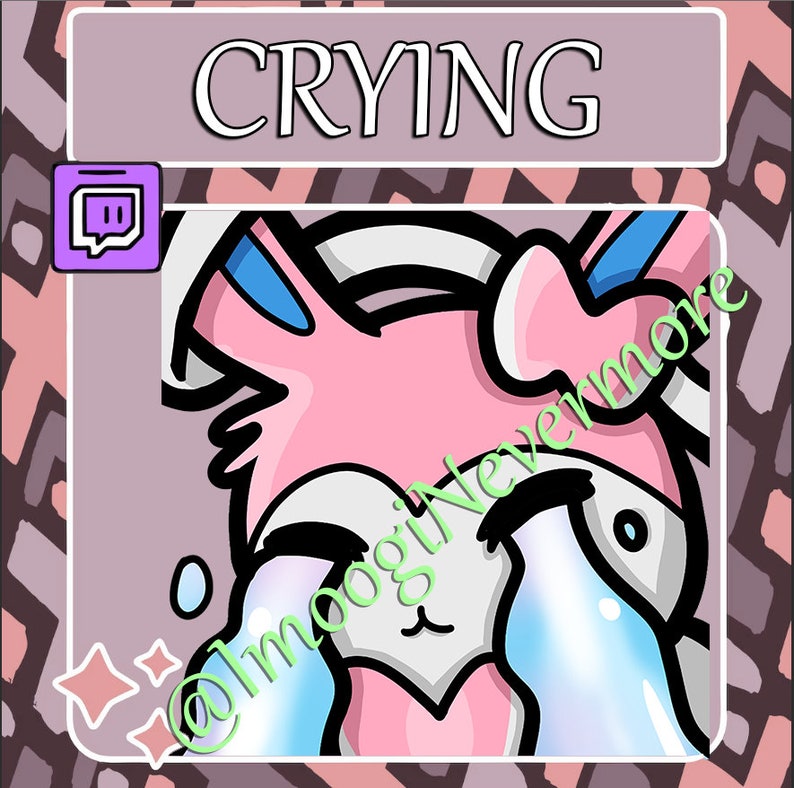 Sylveon Crying Pokemon Emote [twitch | Youtube | KICK | Discord ...