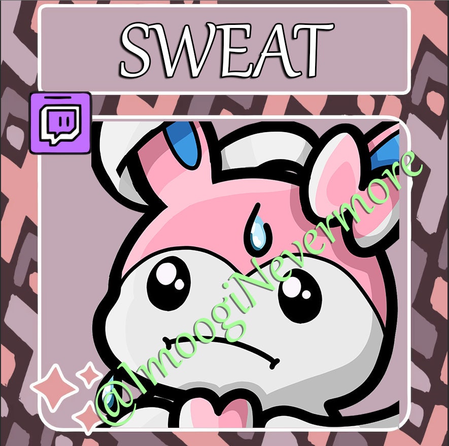 Sylveon Sweat / Sweaty / Nervous Pokemon Emote [twitch | Youtube | KICK ...
