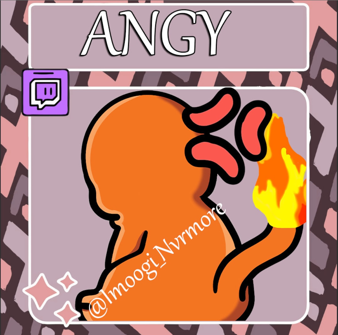 Charmander Angry Pokemon Emote twitch Youtube KICK Discord Instant ...