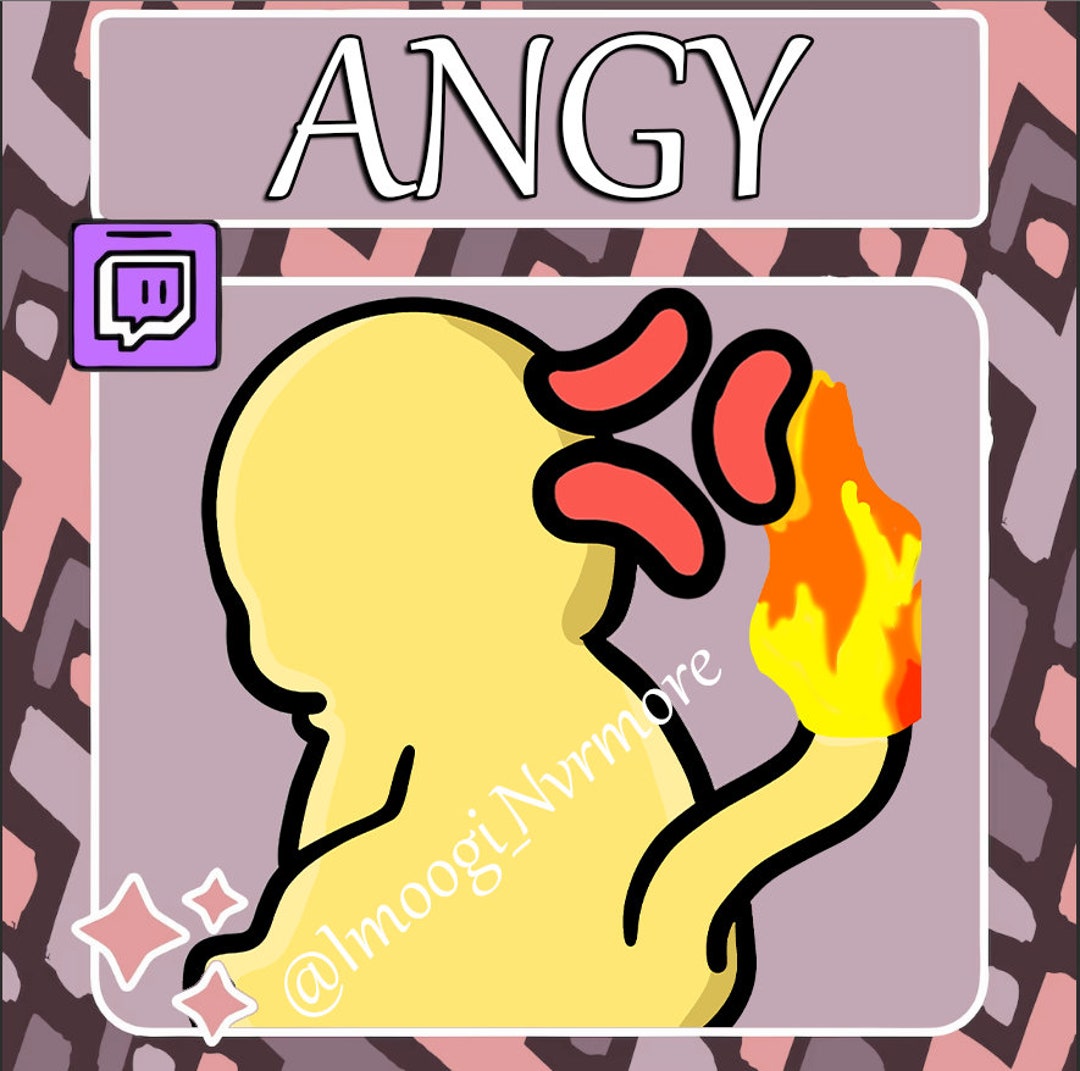 Shiny Charmander Angry Pokemon Emote twitch Youtube KICK Discord ...