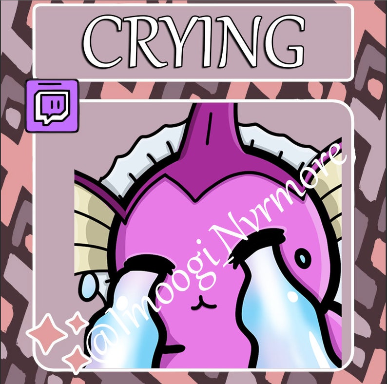 Shiny Vaporeon Crying Pokemon Emote twitch Youtube KICK Discord Instant ...