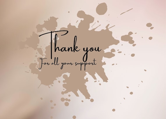 Thank You For All Your Support E-card | Etsy
