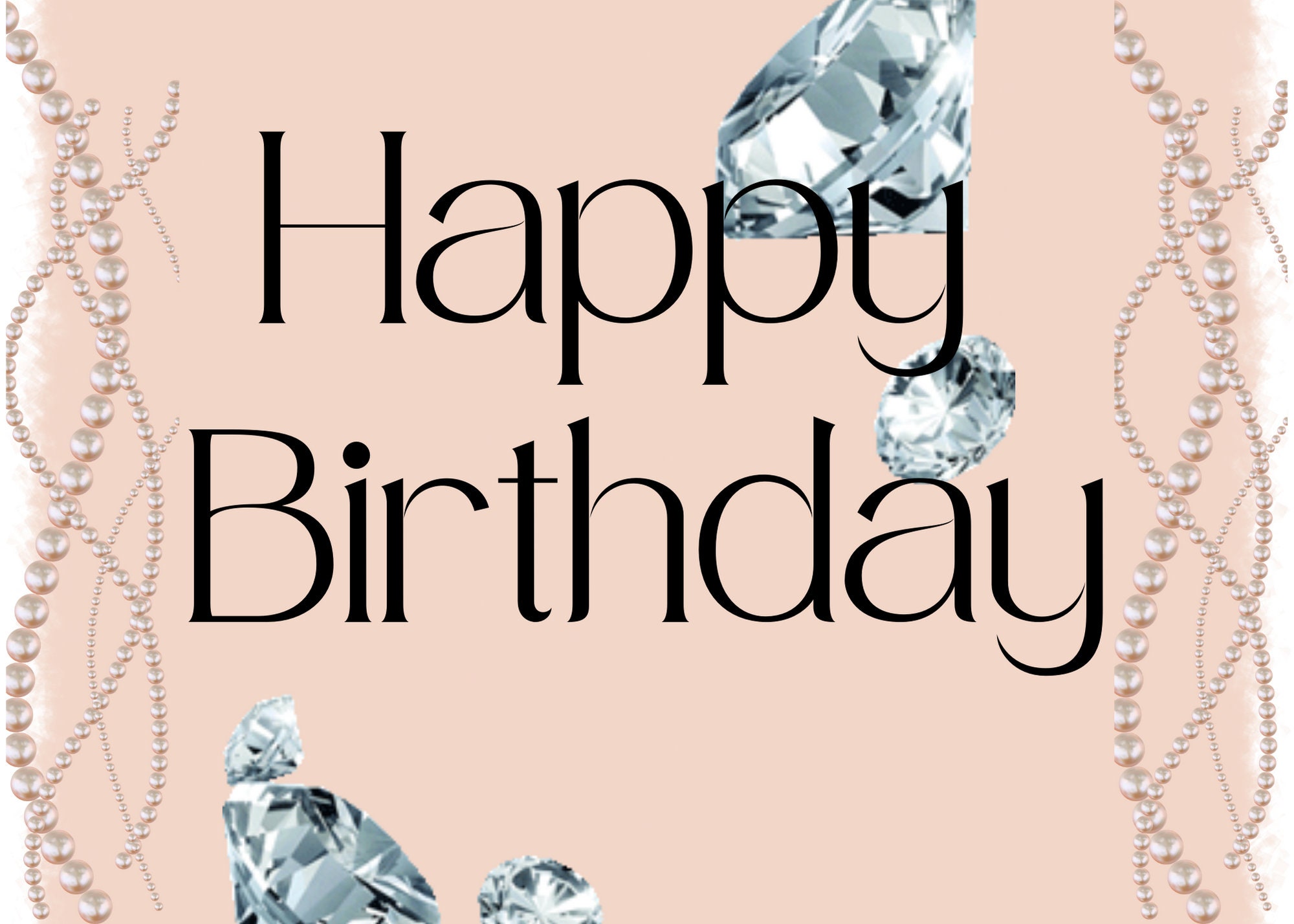 Happy Birthday Diamond Effect E-card - Etsy