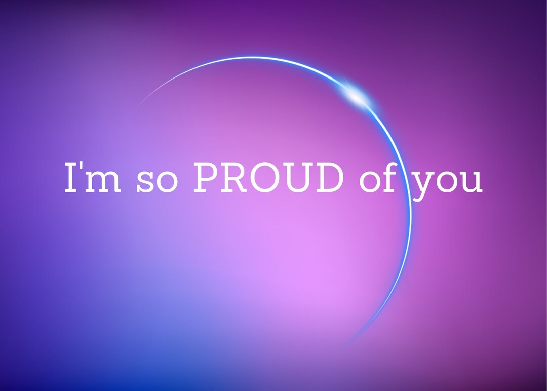 I'm so Proud of You E-card - Etsy