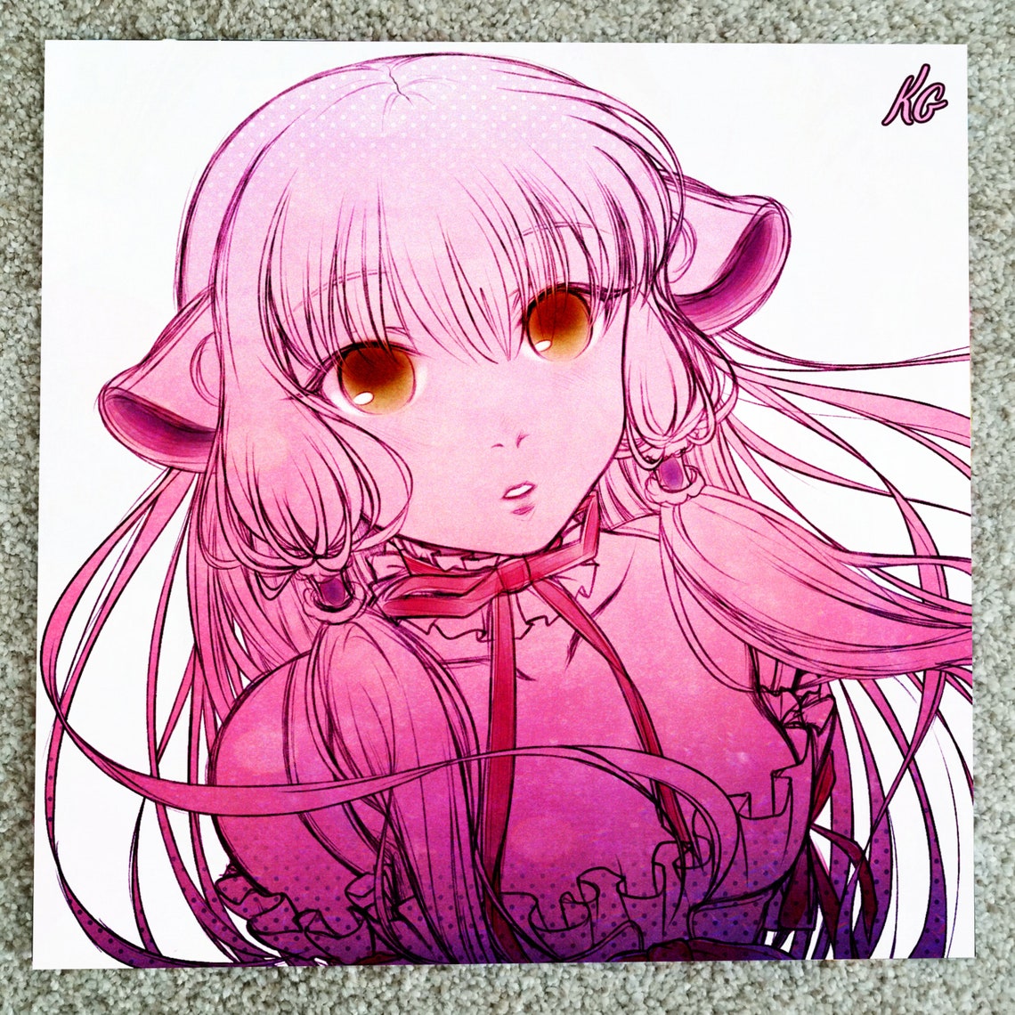 Chobits - Chii Cute Kawaii Anime Square Poster Print Artwork Hanged ...