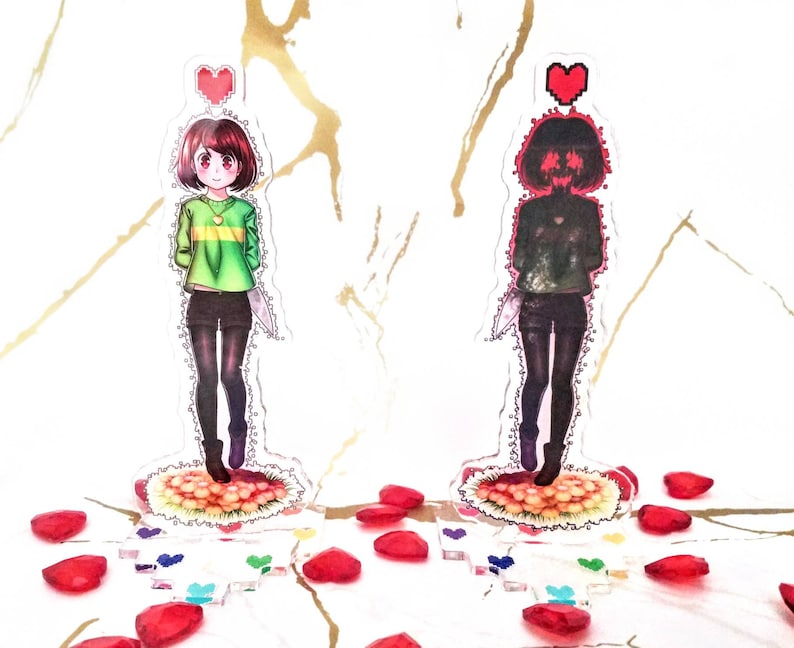 Undertale Frisk & Chara Acrylic Stand Figures | Etsy