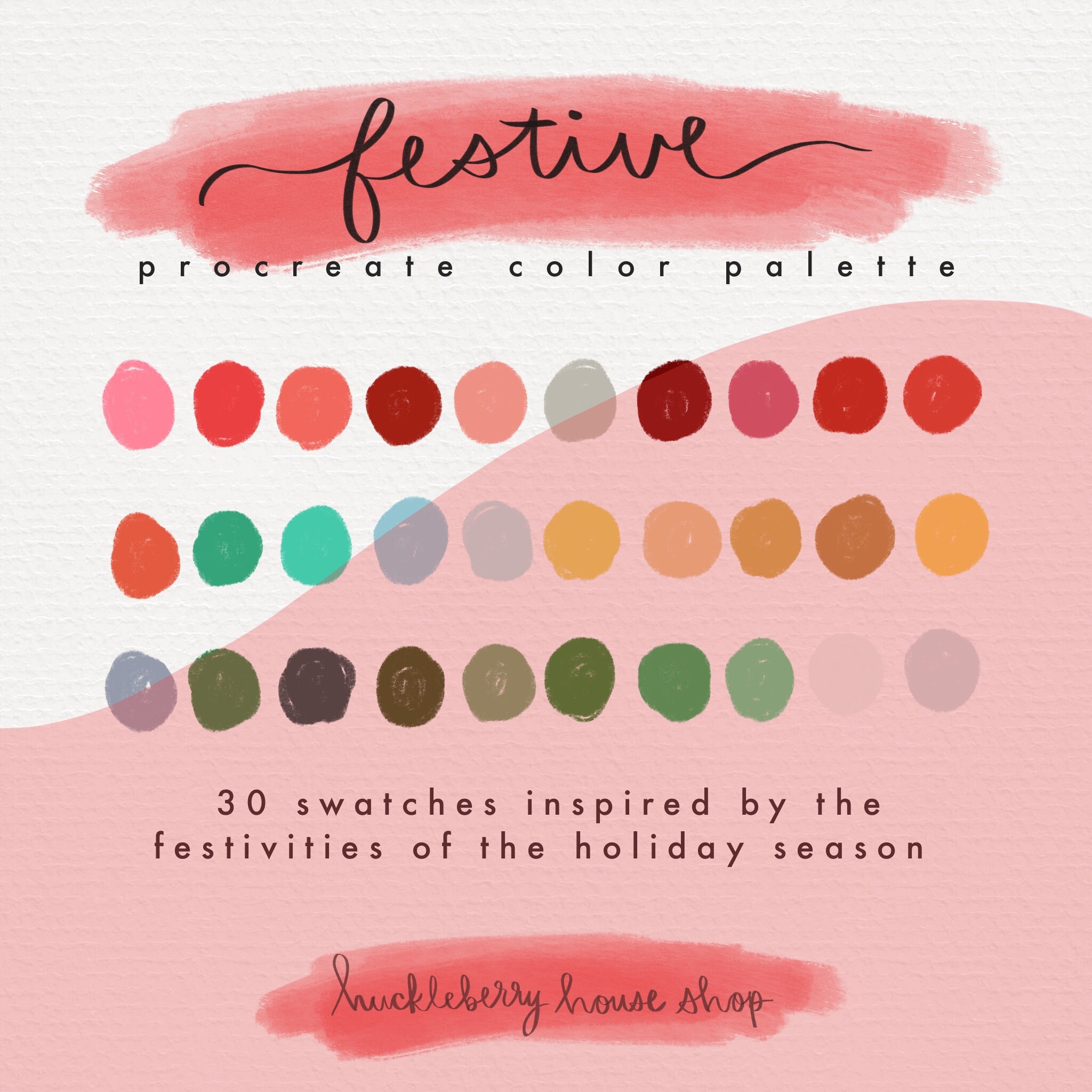 Festive Color Palette/procreate/instant Download - Etsy
