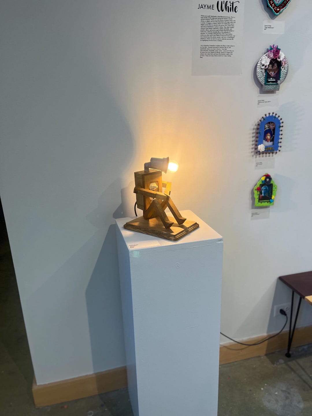 Wooden Sad Man Lamp - Etsy