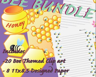 Bee SVG. Kids Bumble Bee Vector Cut Files Bundle. Baby Honeybee Clipart ...