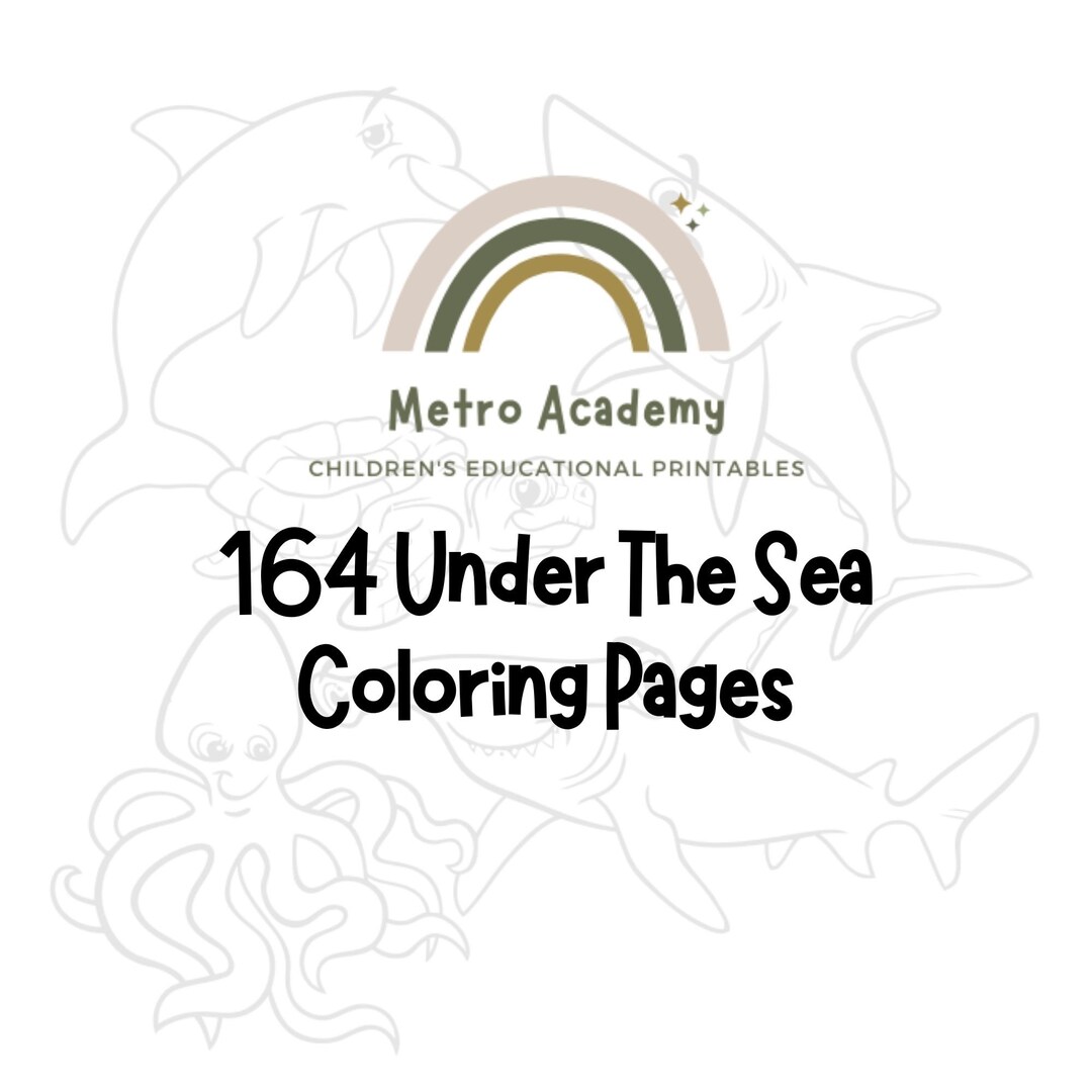 164 Under the Sea Coloring Pages - Pre-k & K Coloring Pages - Instant ...