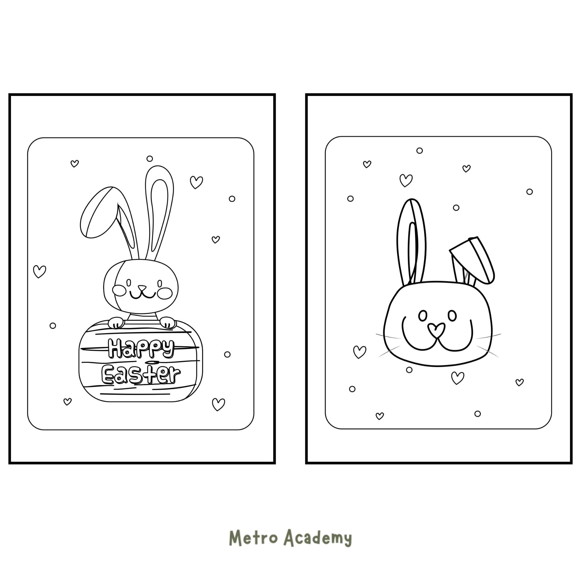 100 Pre-k + K Easter Coloring Pages Bundle! Instant Digital Download ...