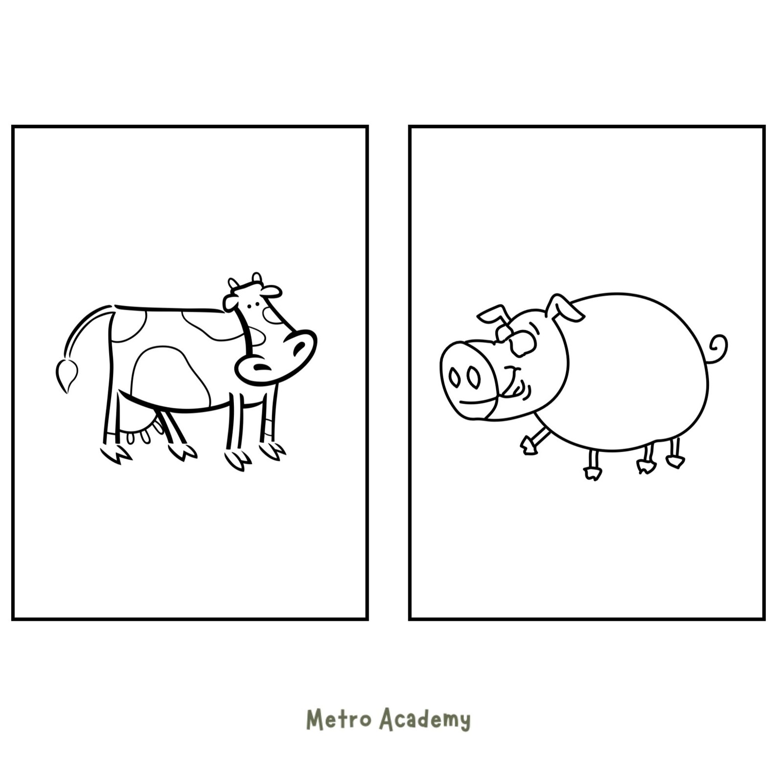 66 Pre-k + K Farm Animal Coloring Pages Bundle! Instant Digital ...