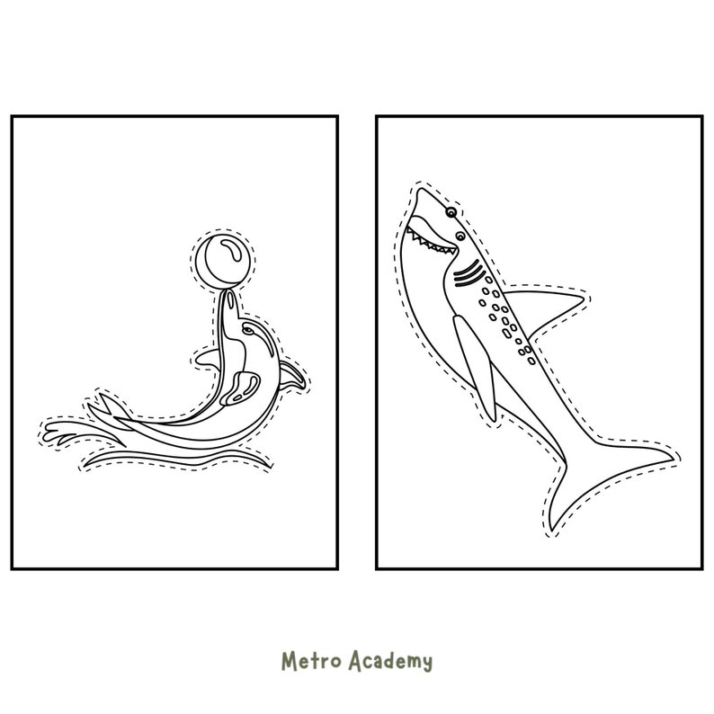 170 Pre-k + K Color and Cut Pages! Instant Digital Download - Children ...