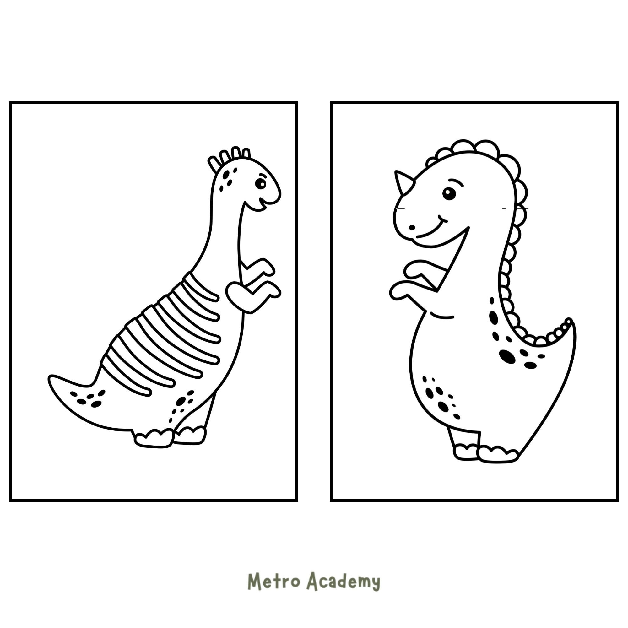 99 Pre-k + K Dinosaur Coloring Pages Bundle! Instant Digital Download ...