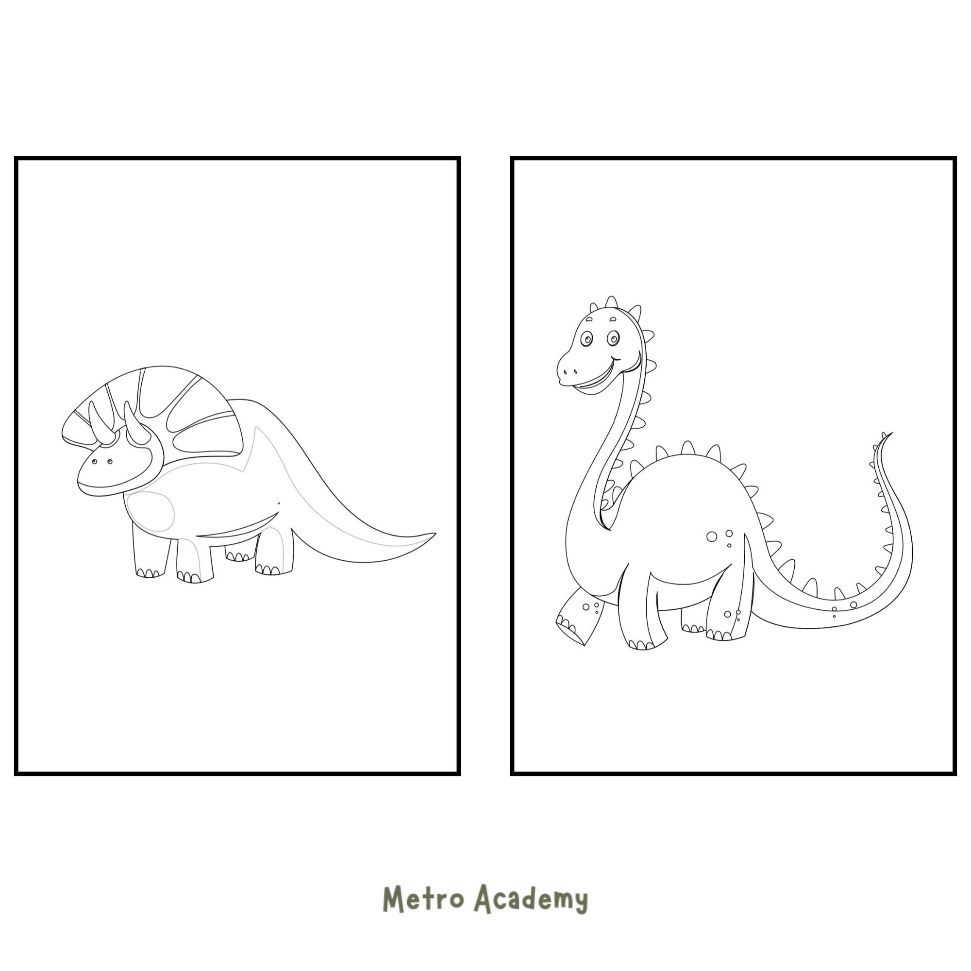 99 Pre-k + K Dinosaur Coloring Pages Bundle! Instant Digital Download ...
