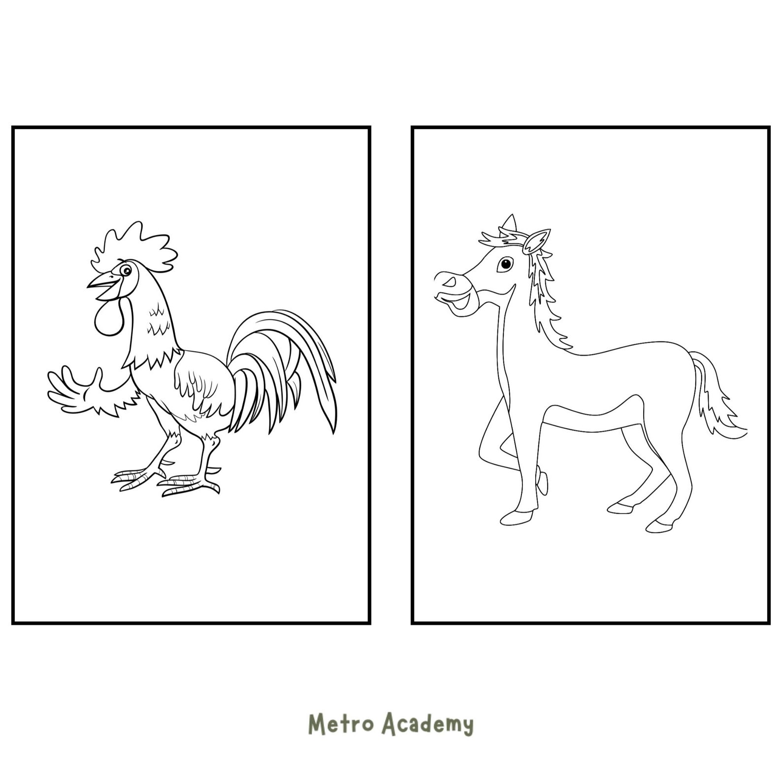 66 Pre-k + K Farm Animal Coloring Pages Bundle! Instant Digital ...