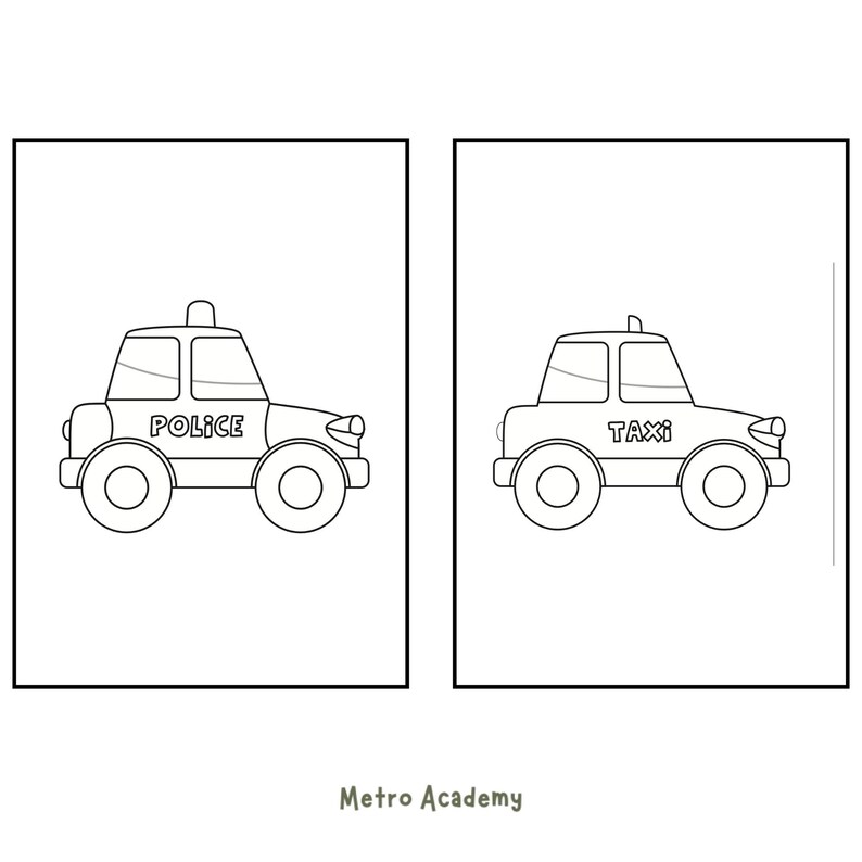 102 Transportation Coloring Pages - Vehicles Coloring Pages - Instant ...