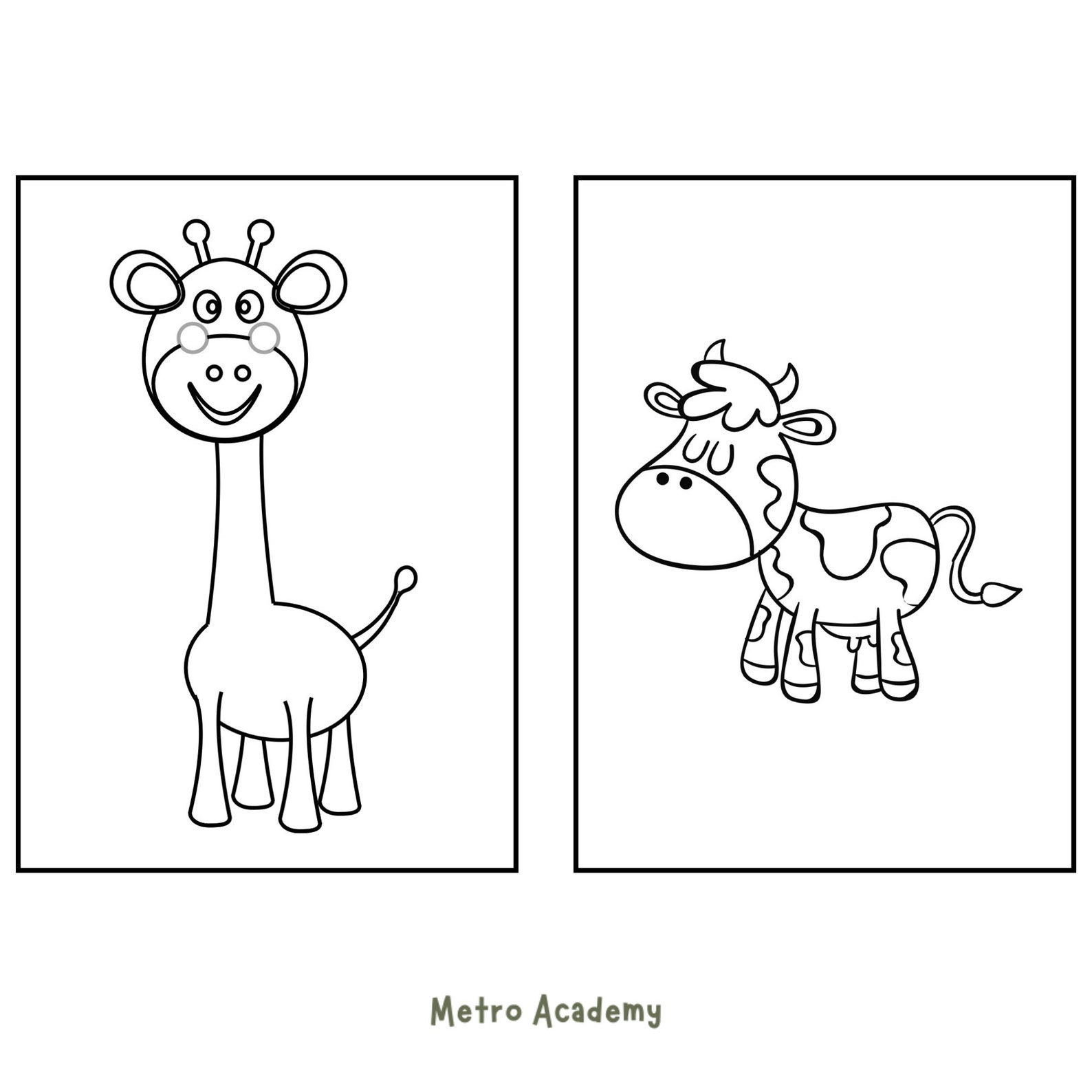 220 Cute Cartoon Animal Coloring Pages Bundle! Instant Digital Download ...