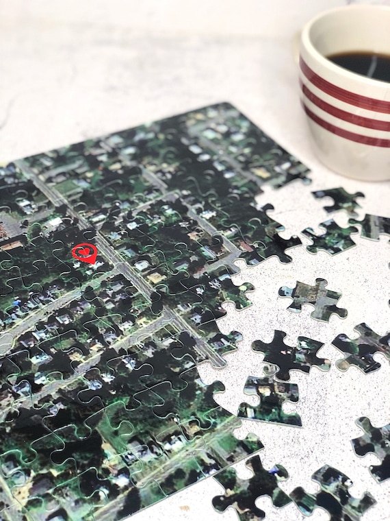 Address Map Jigsaw Puzzle Custom Jigsaw Puzzle Housewarming | Etsy