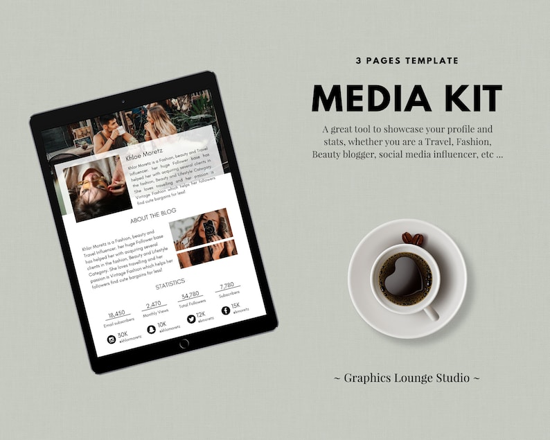 Influencer Media Kit, Media Kit Canva, Media Kit Template, Social Media ...