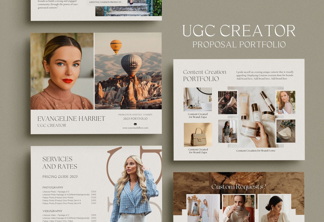 UGC Creator Media Kit Template | Media Kit Canva | User Generated ...
