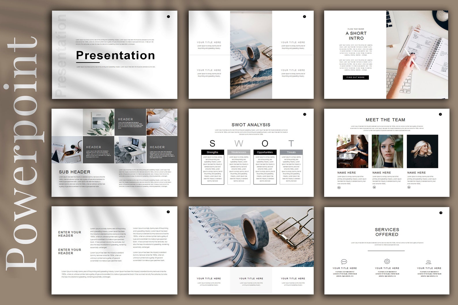Minimal Presentation, Powerpoint Presentation, Feminine Powerpoint ...