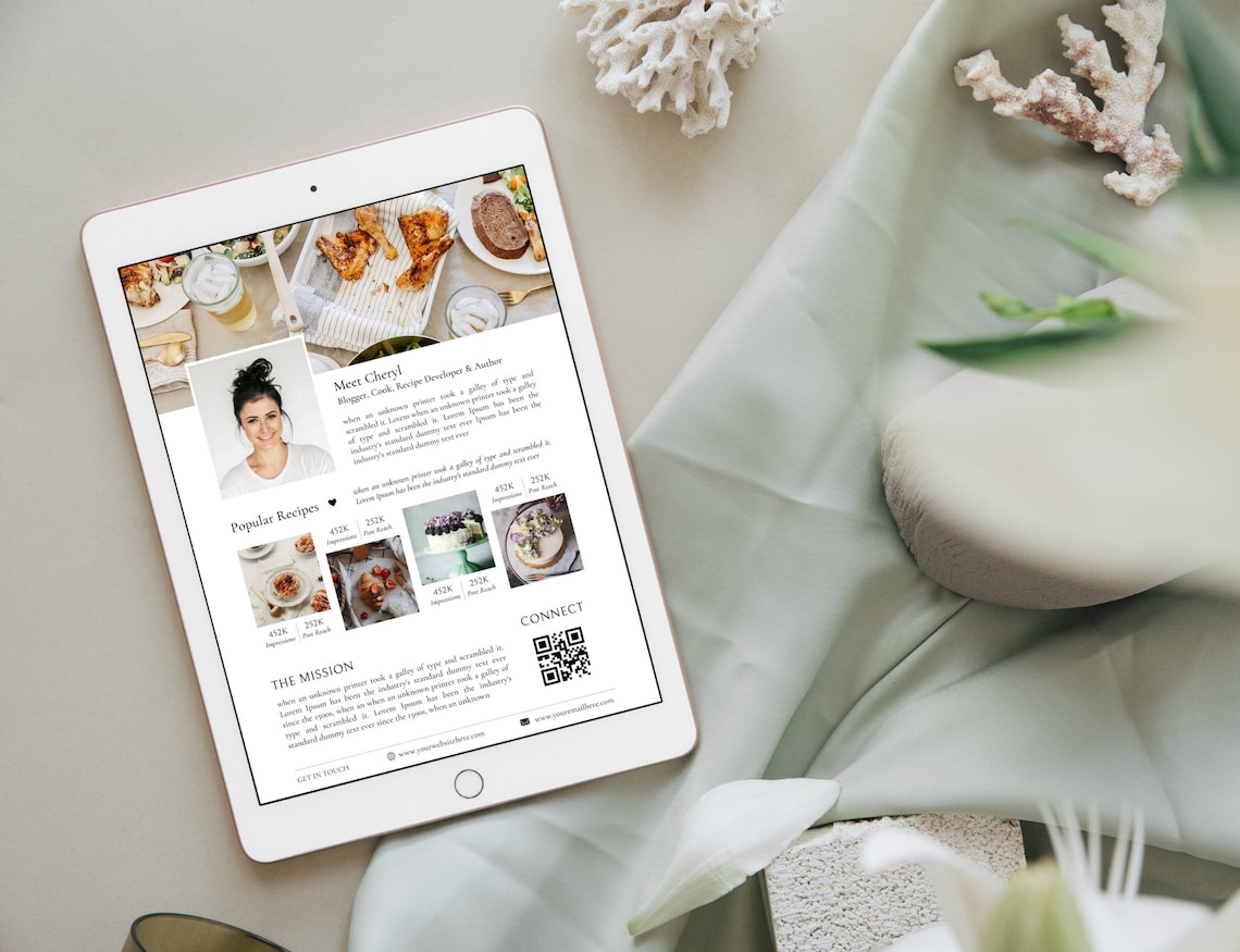 Content Creator Media Kit, Influencer Media Kit Canva Template, Social ...