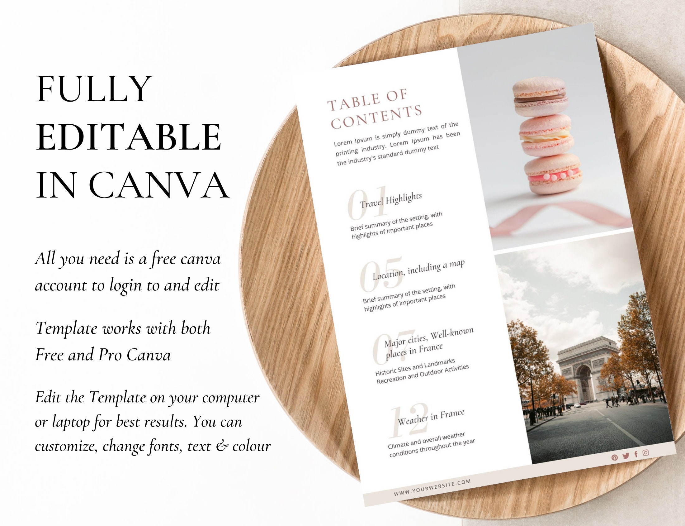 Travel Guide Lead Magnet, Travel Opt in Freebie, Travel Workbook Canva ...