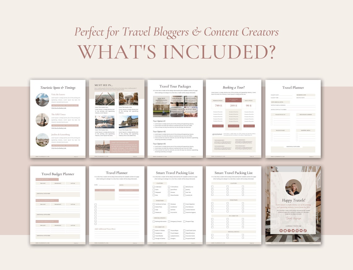 Travel Guide Lead Magnet, Travel Opt in Freebie, Travel Workbook Canva ...