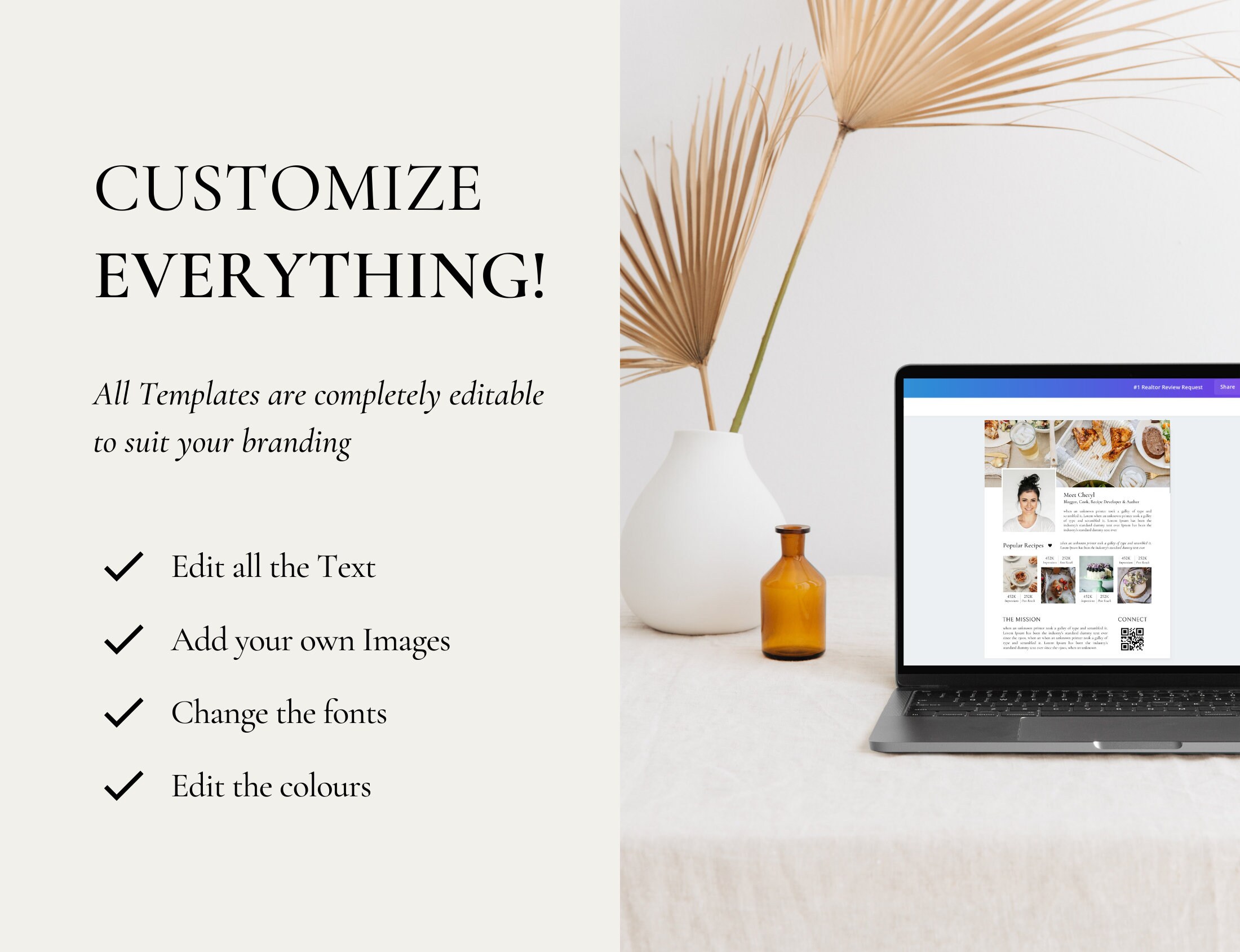 Content Creator Media Kit, Influencer Media Kit Canva Template, Social ...
