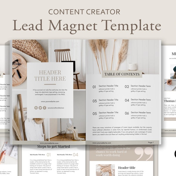 Lead Magnet Template - Etsy