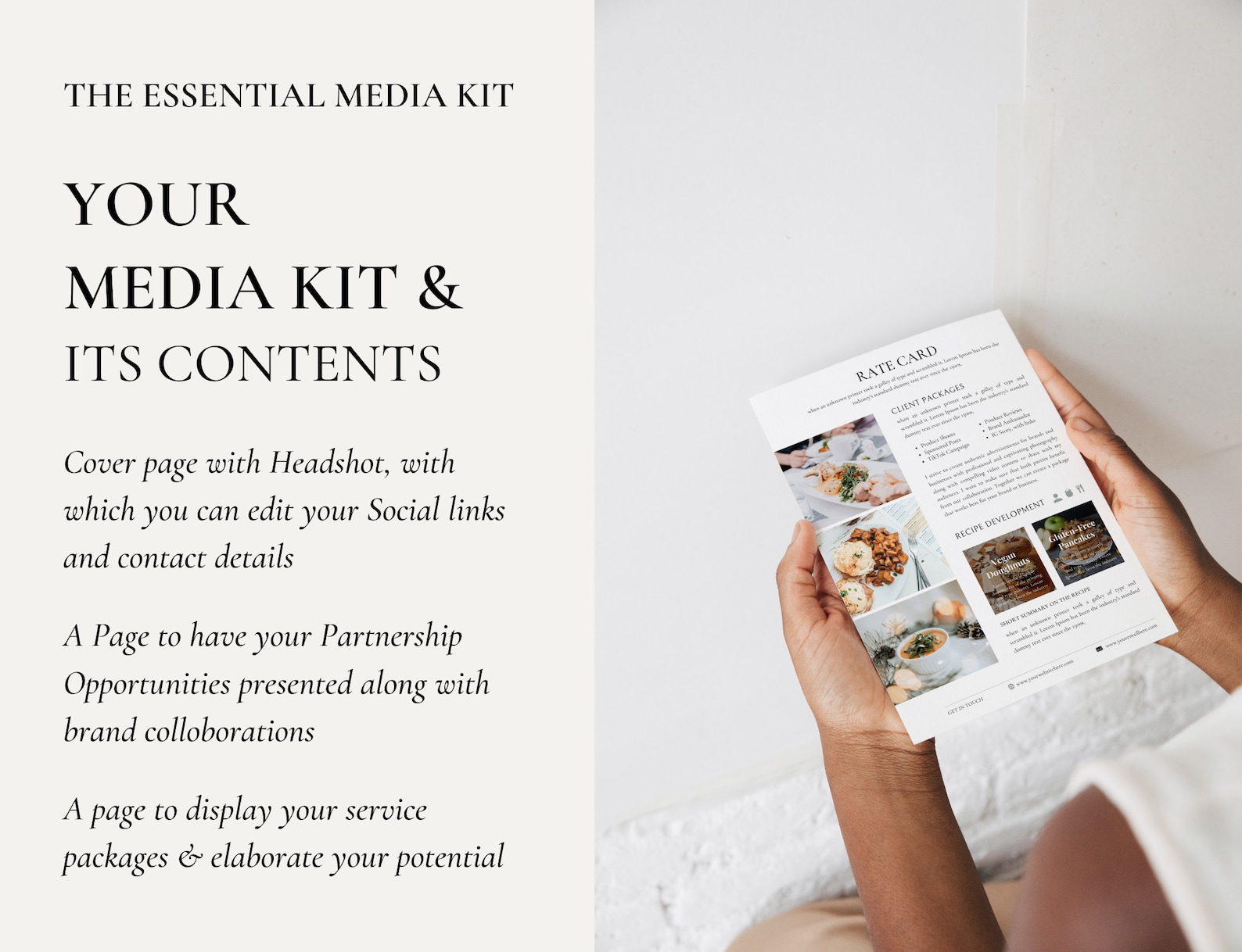 Content Creator Media Kit, Influencer Media Kit Canva Template, Social ...