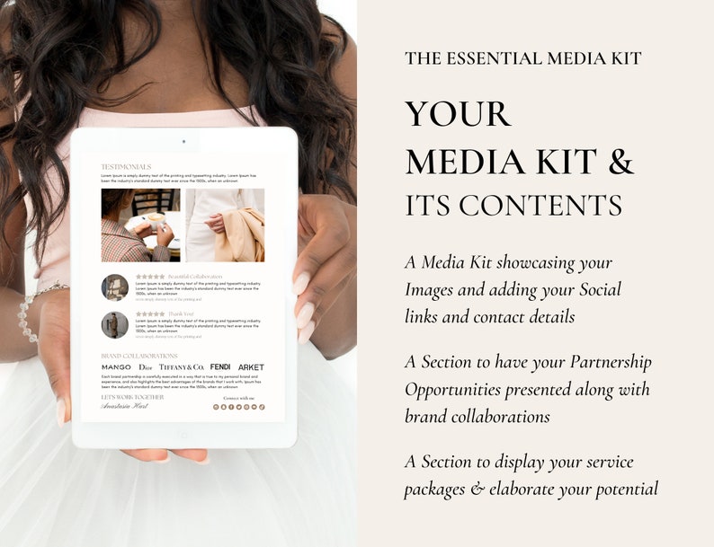 Media Kit Template Influencer Media Kit Tik Tok Content - Etsy