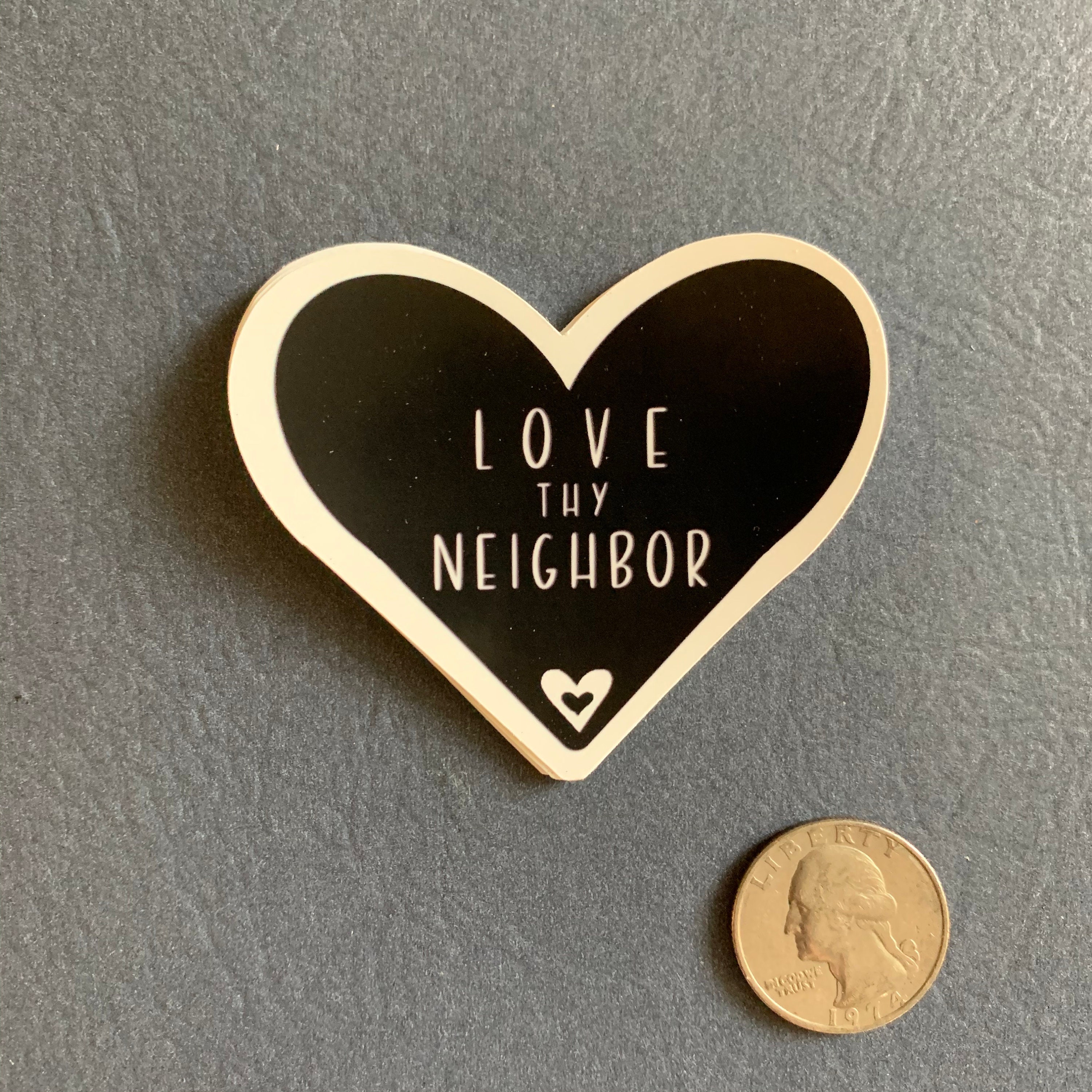 Love Thy Neighbor Glossy Vinyl Sticker Die-cut Stickers | Etsy