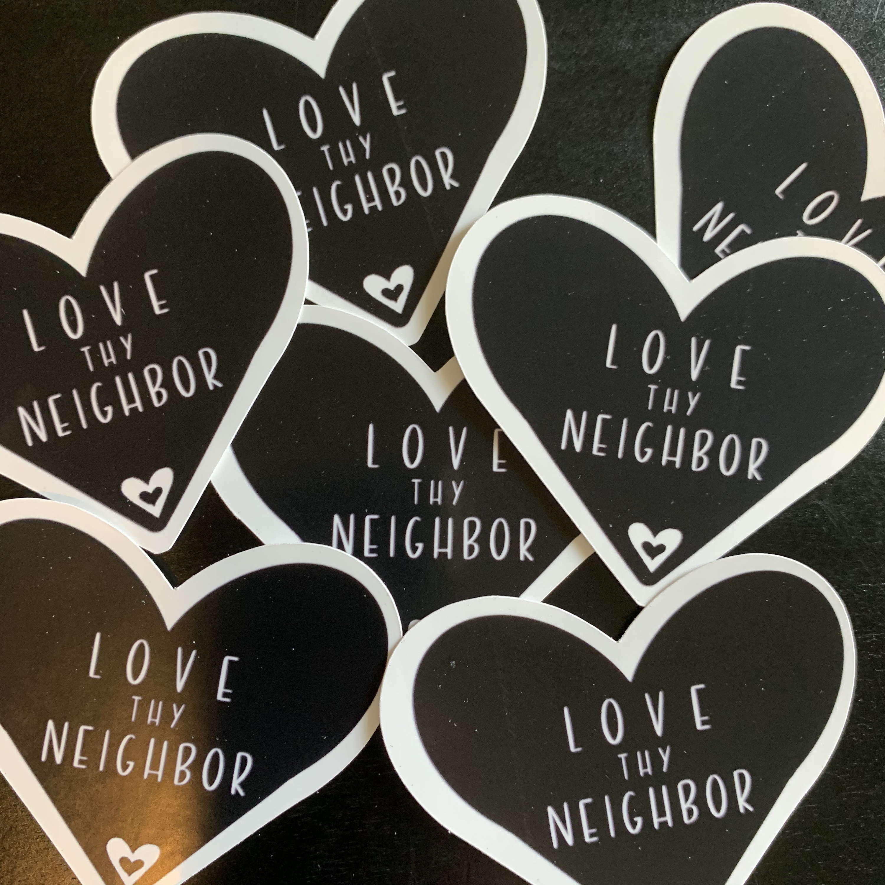 Love Thy Neighbor Glossy Vinyl Sticker Die-cut Stickers | Etsy