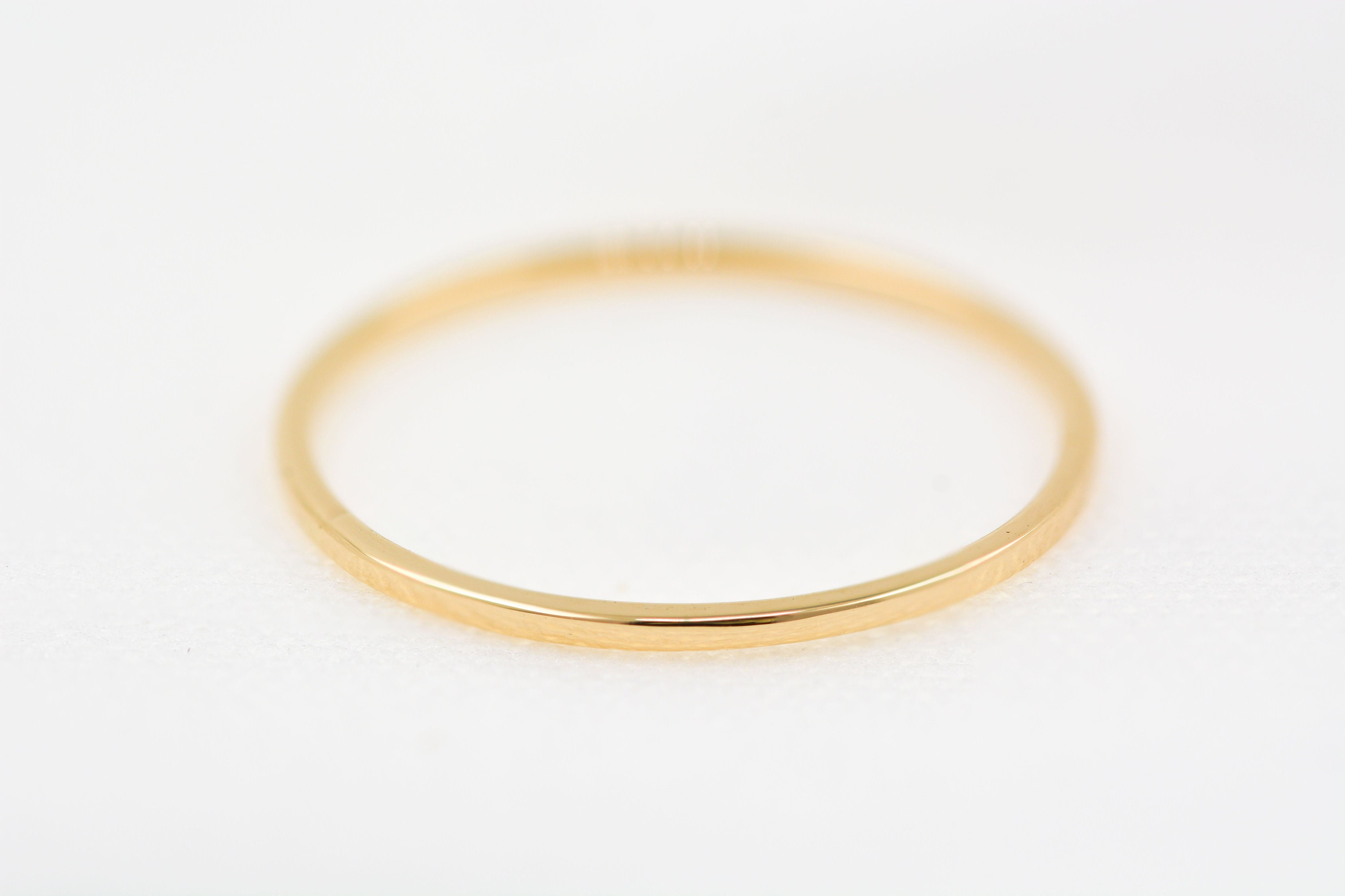 Ultra Thin Stackable Gold Ring Band, Wedding Band, Stackable Ring, 9k ...