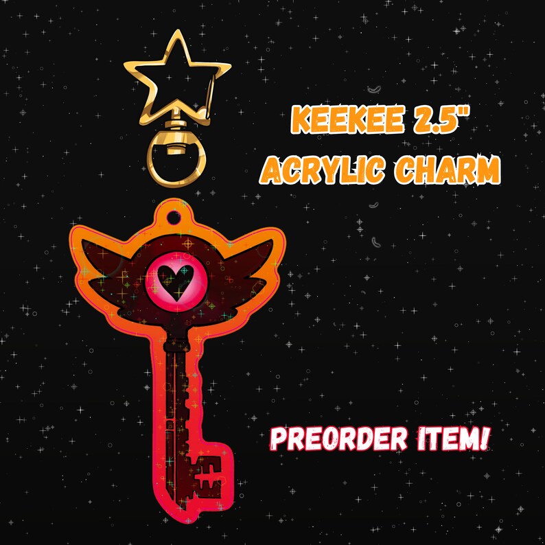 Keekee Hazbin Hotel Key Acrylic Charm - Etsy