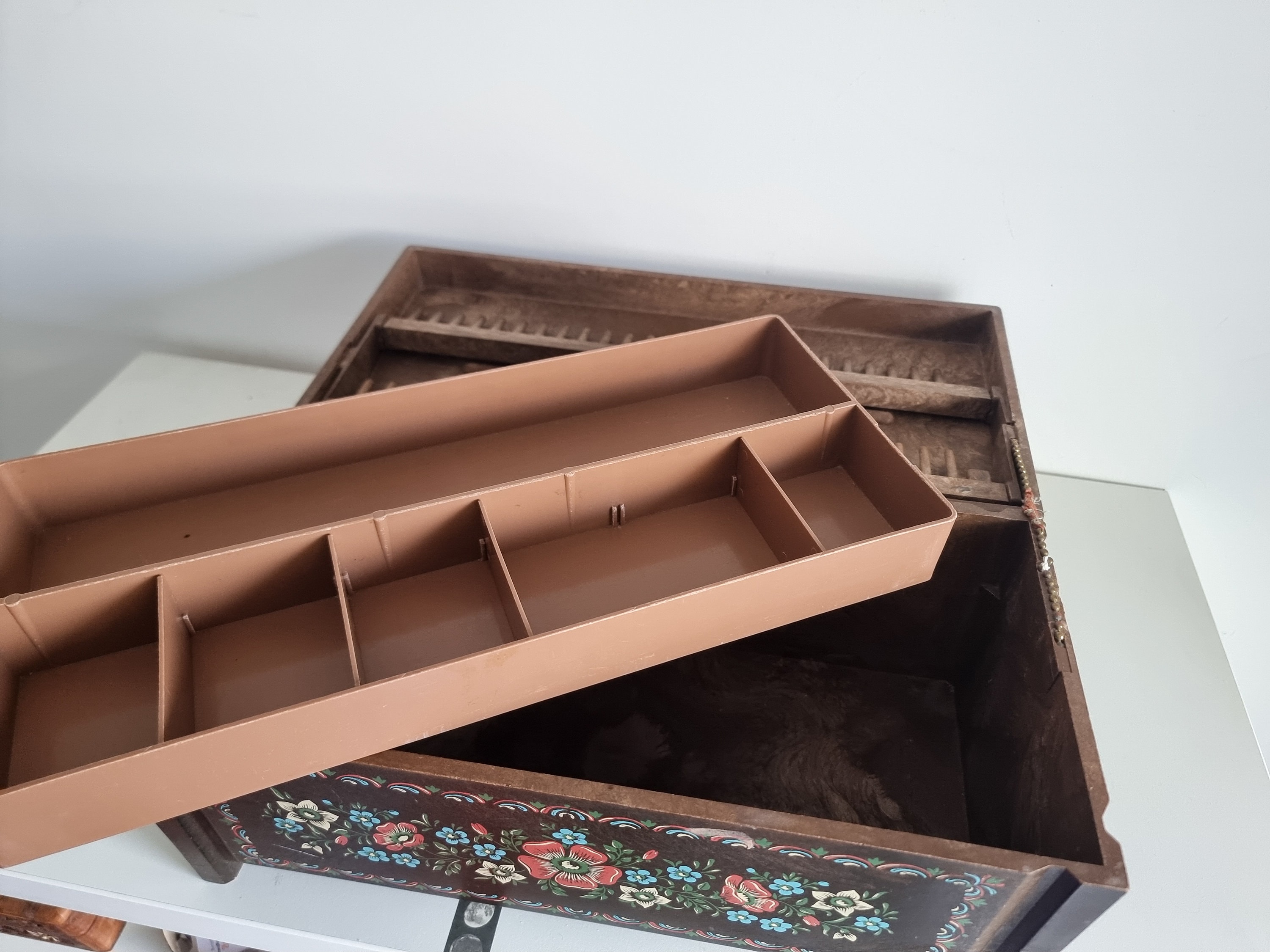 Vintage 60s Murrhardter Chest Sewing Box Jewelery Organizer Utensilo ...