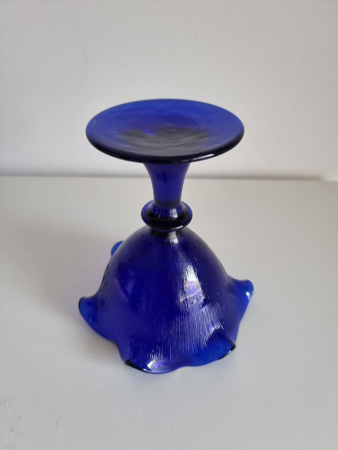Vintage Cobalt Blue Sundae Parfait Desert Ice Cream Glass With ...