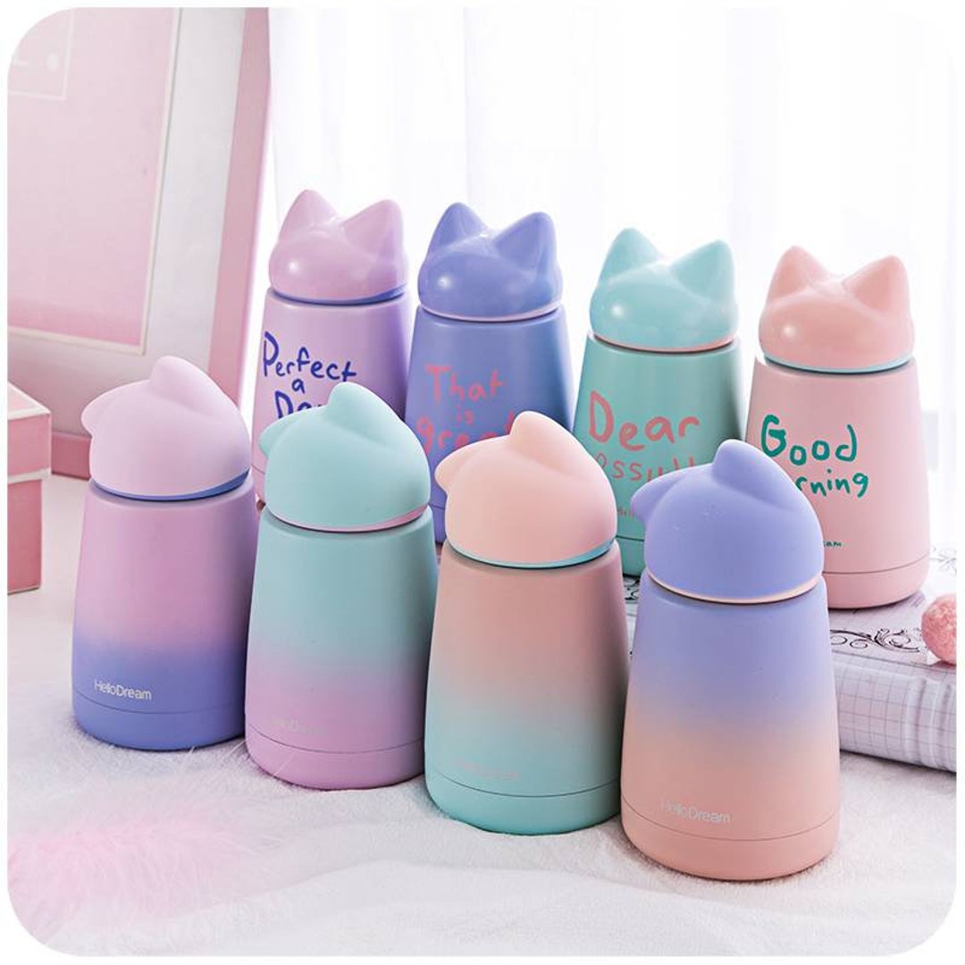 Insulated Thermos Cute Cat Tumbler Small Stainless Steel - Etsy