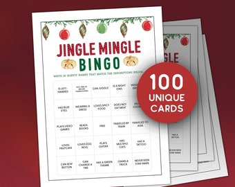 Printable Jingle and Mingle BINGO Game for Christmas Party - Etsy