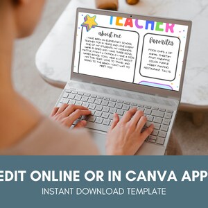 Retro Rainbow Meet the Teacher Template, Meet the Teacher Editable ...