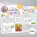 Retro Rainbow Meet the Teacher Template, Meet the Teacher Editable ...
