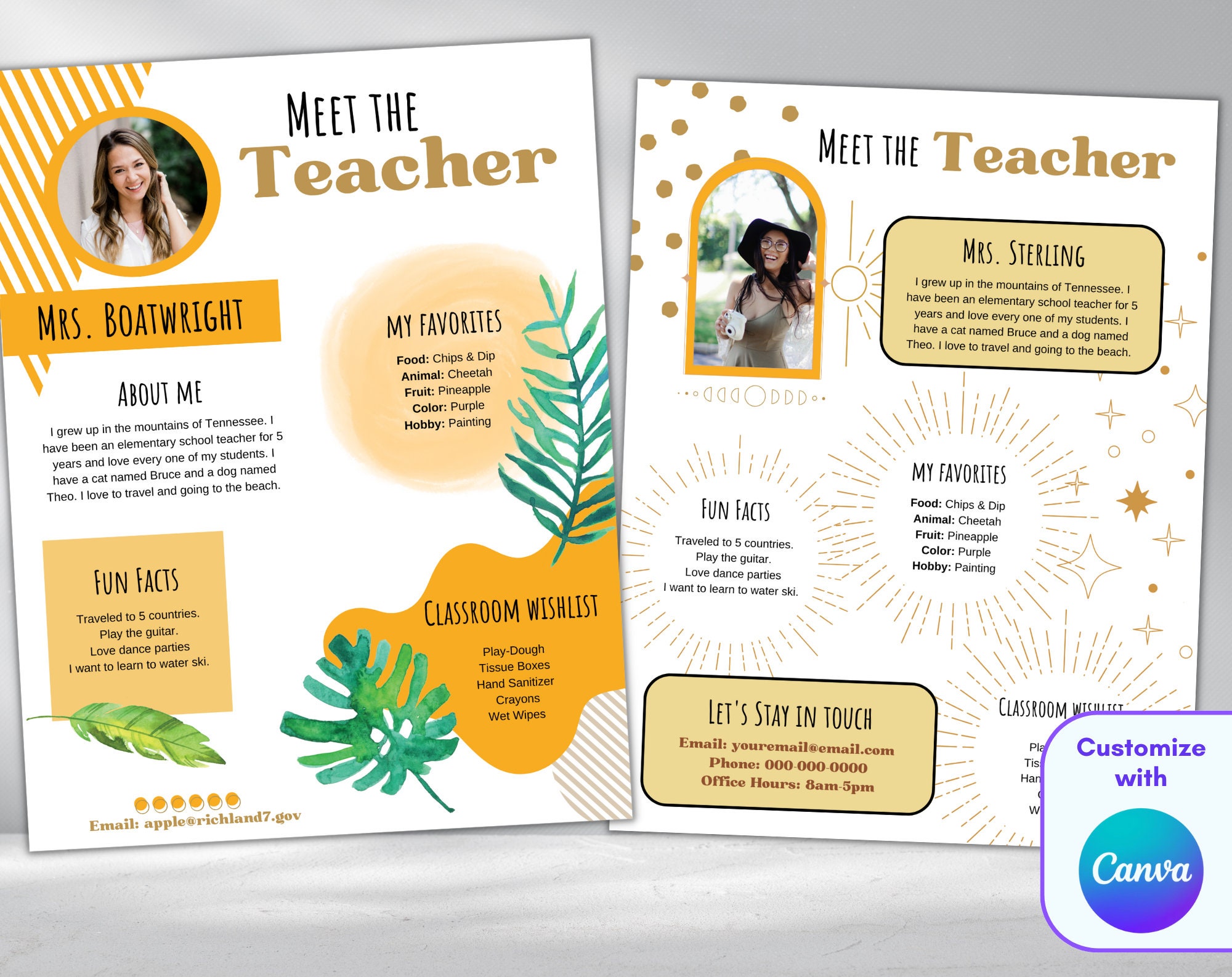 Boho Meet the Teacher Template Bundle, Meet the Teacher Editable ...