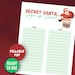 Secret Santa Sign up Sheet Fillable PDF Printable for Work, Family ...