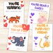 Printable Classroom Valentine's Day Cards for Kids Class, Animal Cards ...