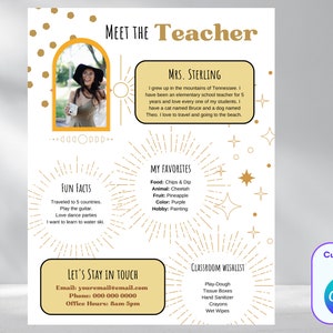 Boho Meet the Teacher Template Bundle, Meet the Teacher Editable ...