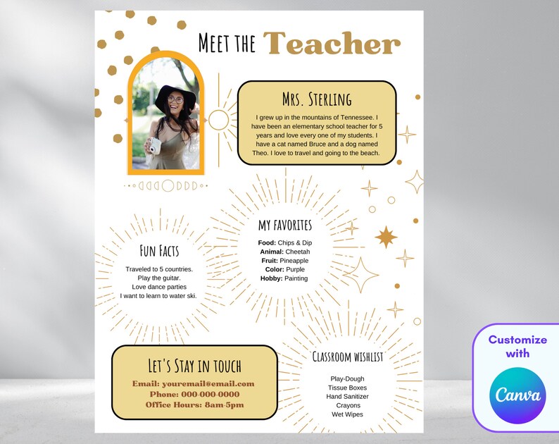 Boho Meet the Teacher Template Bundle, Meet the Teacher Editable ...